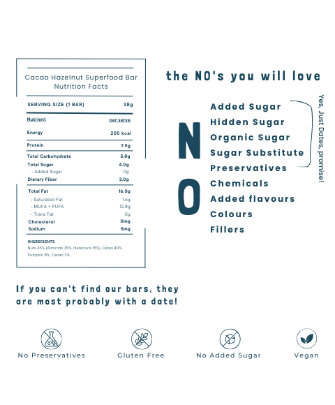 Cacao Hazelnut Bar | Dessert Bar | Date Sweetened Bar – SAFE BEE